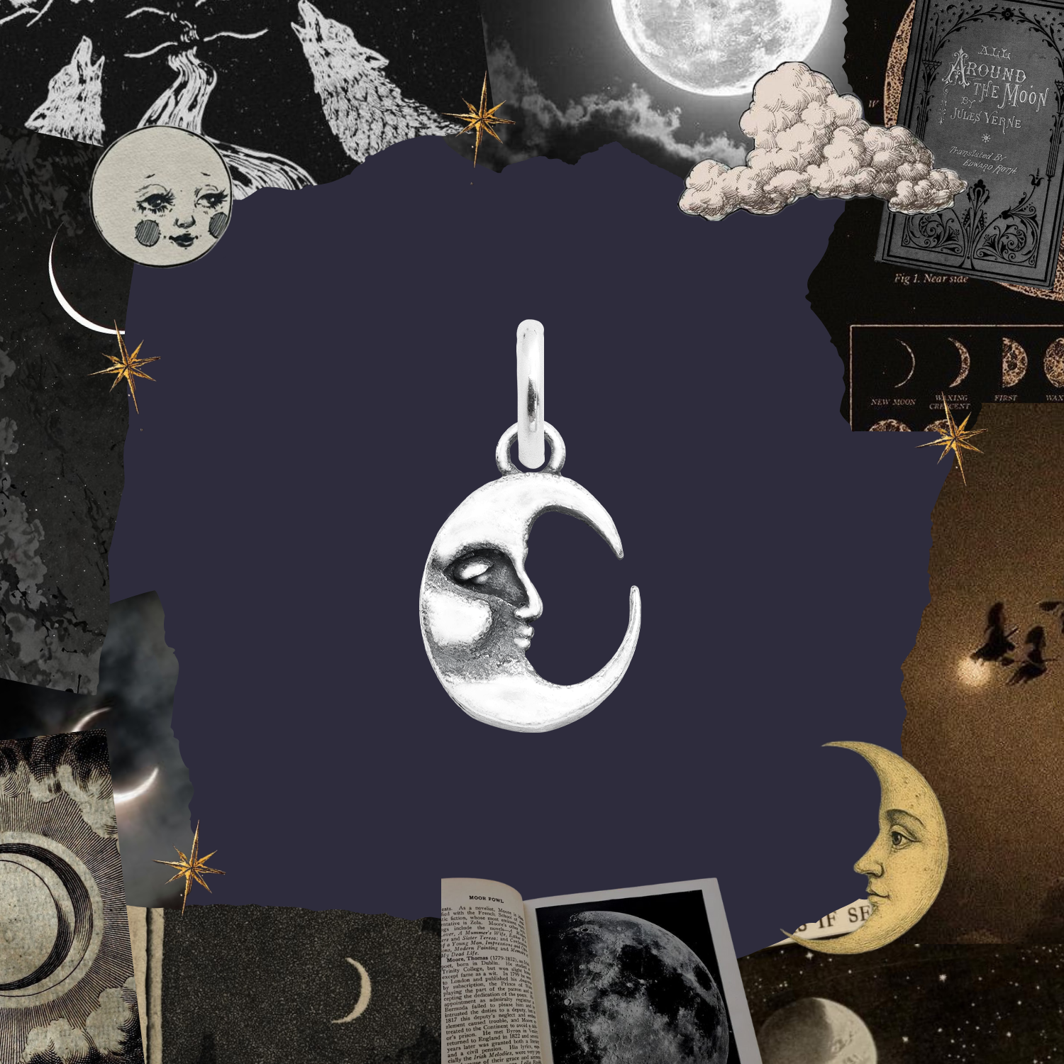 Shop Dixi 90s Jewelry | Sterling Silver Crescent Moon Witchy Necklace