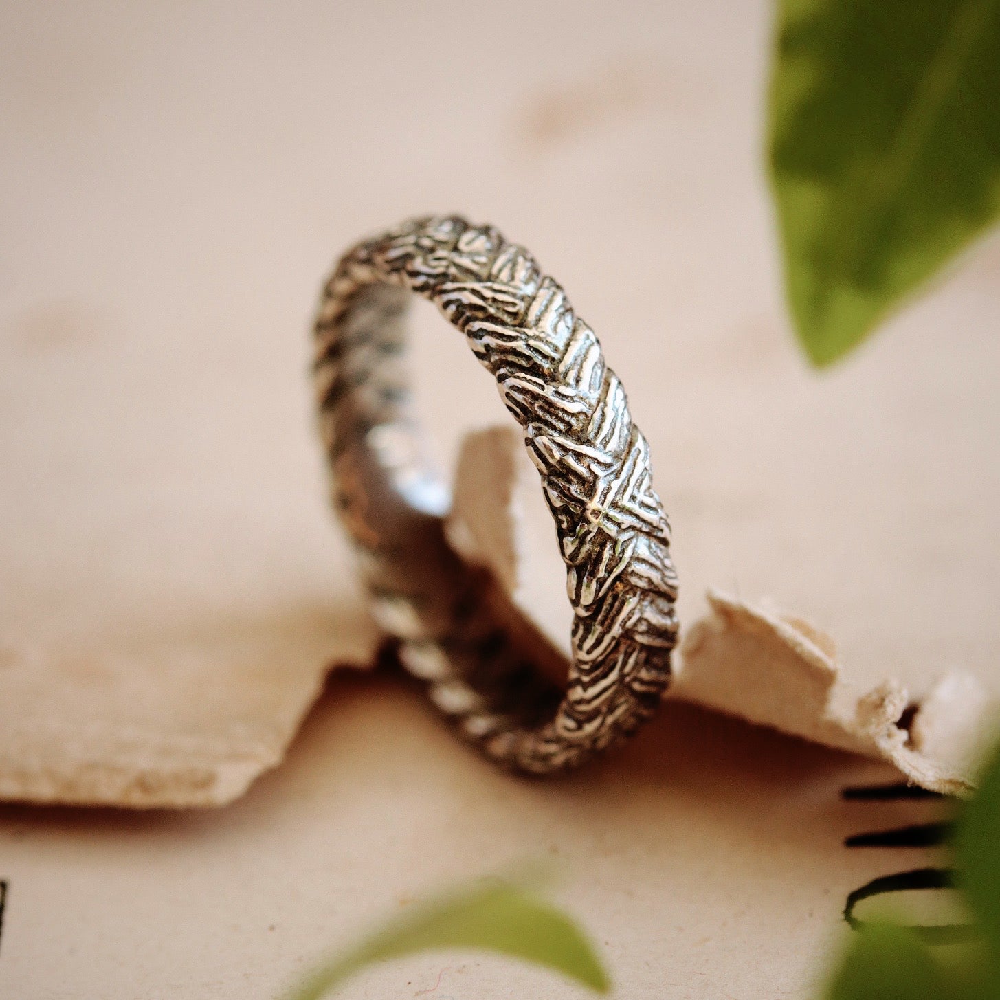 Shop Dixi Sterling Silver Mourning Inspired Braid Ring